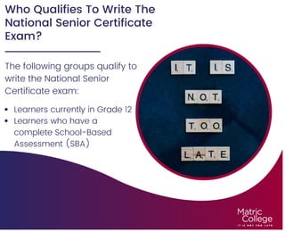 National Senior Certificate | PPT