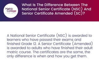 National Senior Certificate | PDF