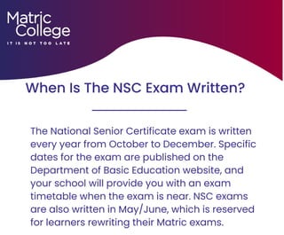 National Senior Certificate | PDF