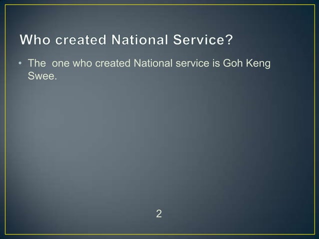 National service (edited) | PPT