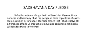 NATIONAL SERVICE SCHEME SADBHAVANA PLEDGE.pptx