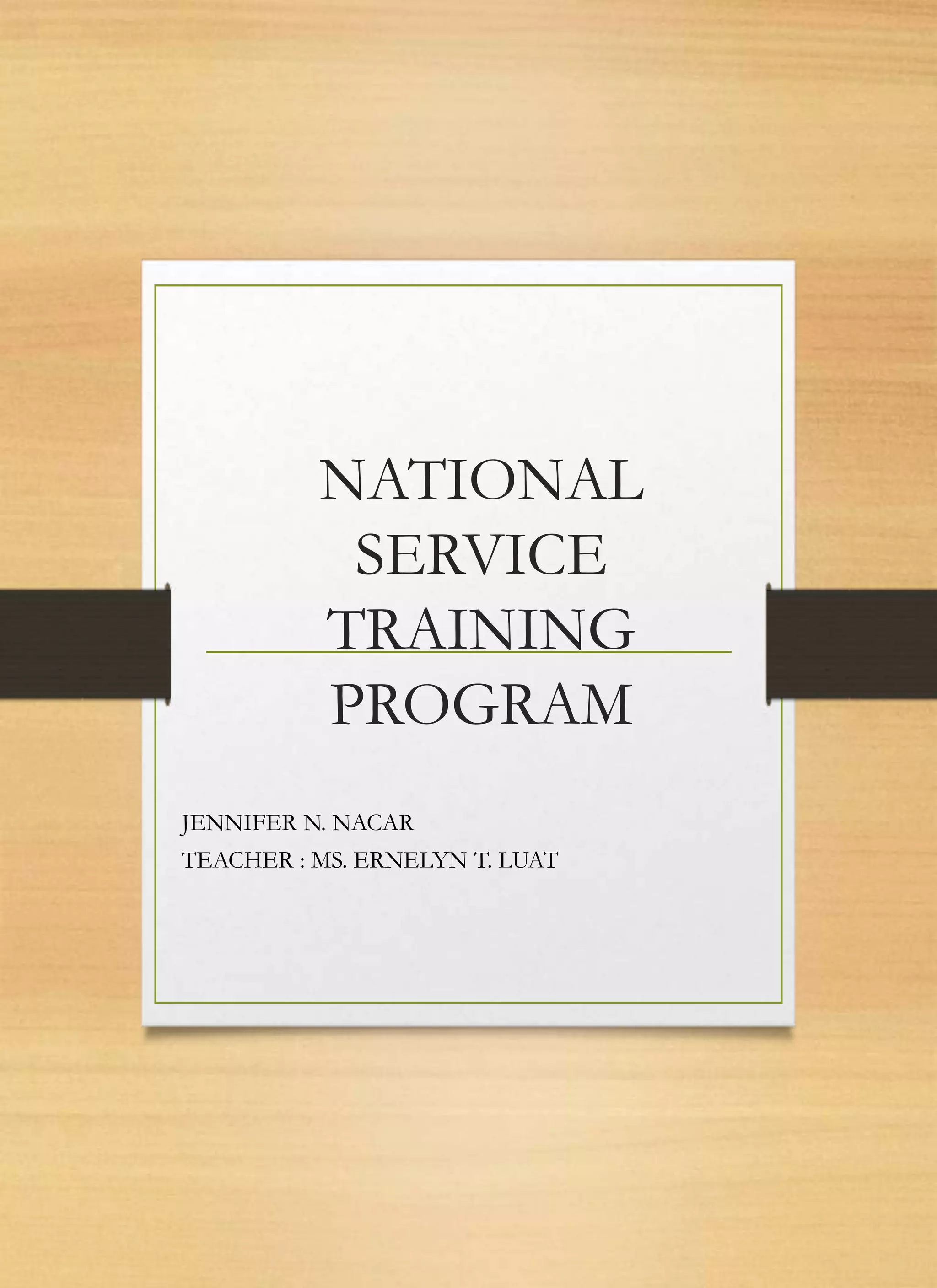 National service training program | PPTX