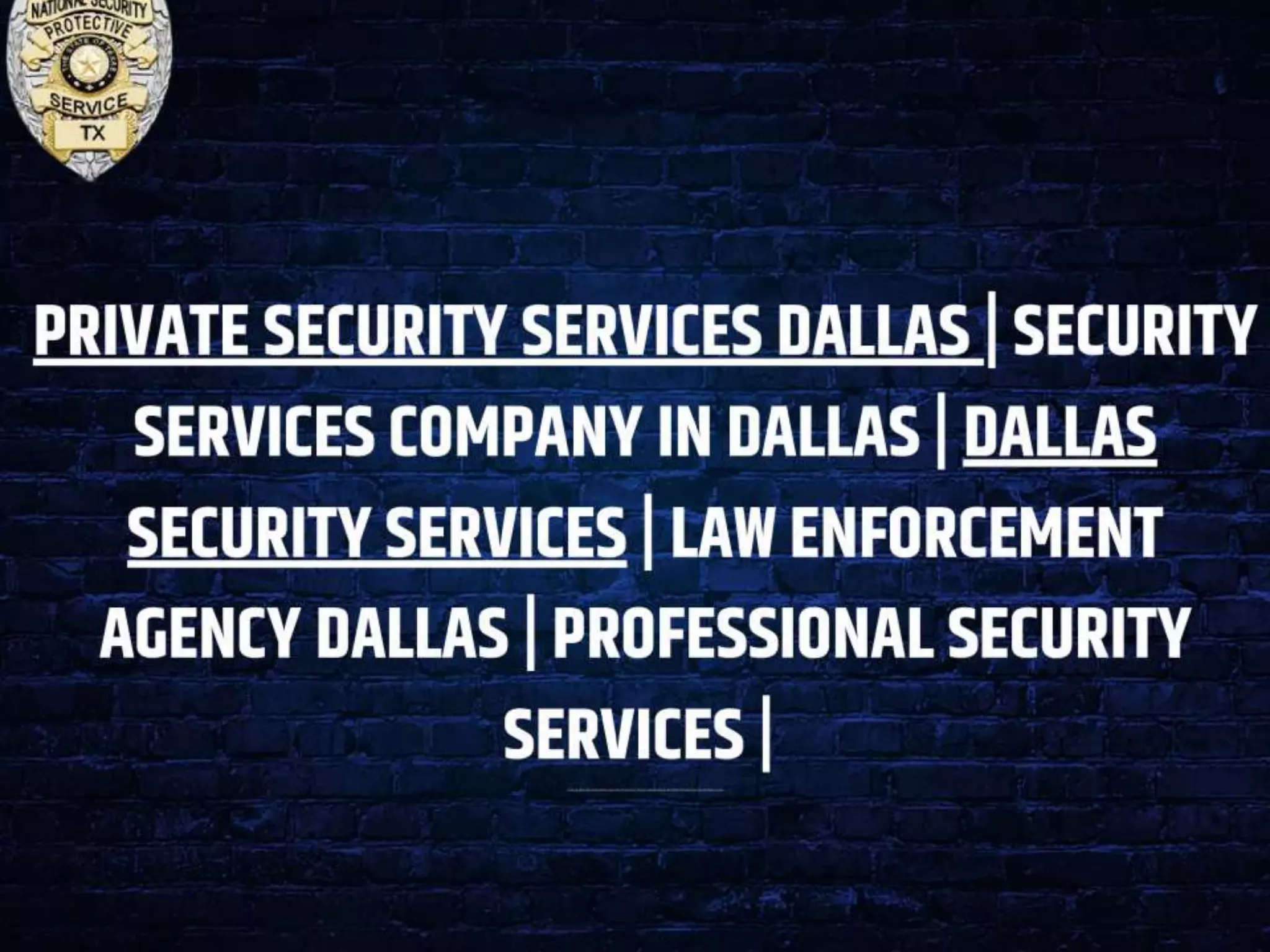 Dallas Private Investigator | Dallas Security Services |Law Enforcement ...