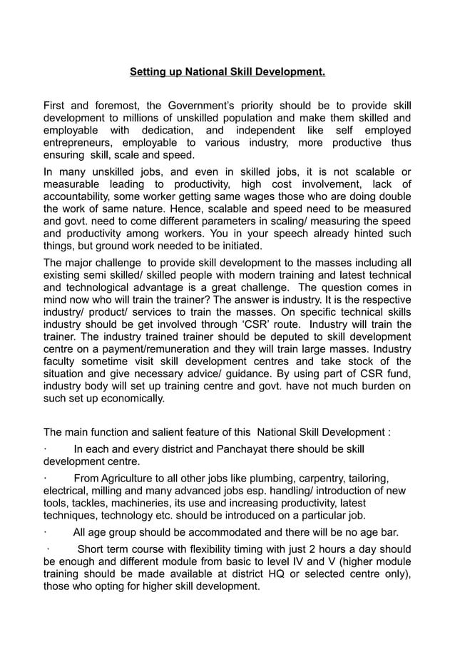 National skill development | PDF