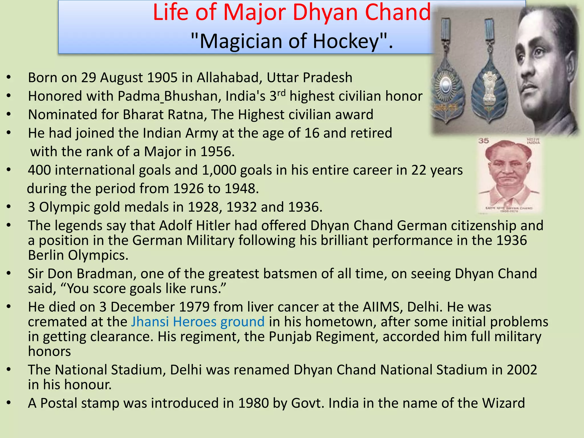 Anil Dahiya - Latest 2020 PPT on National Sports Day | PPTX