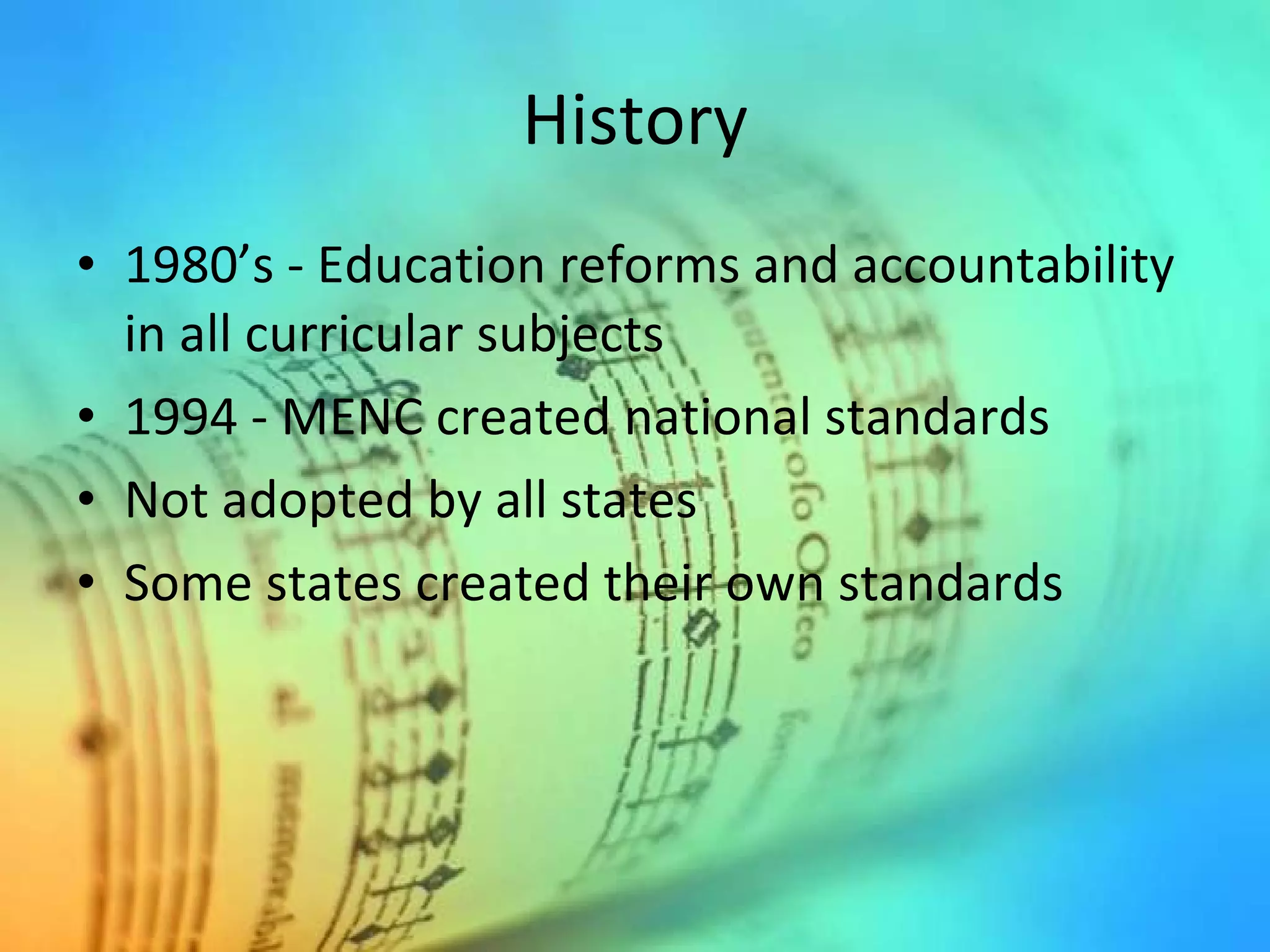 National Standards For Music Education | PPT