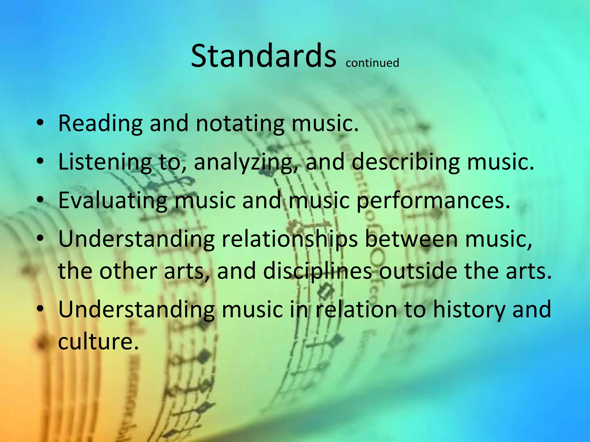 National Standards For Music Education | PPT