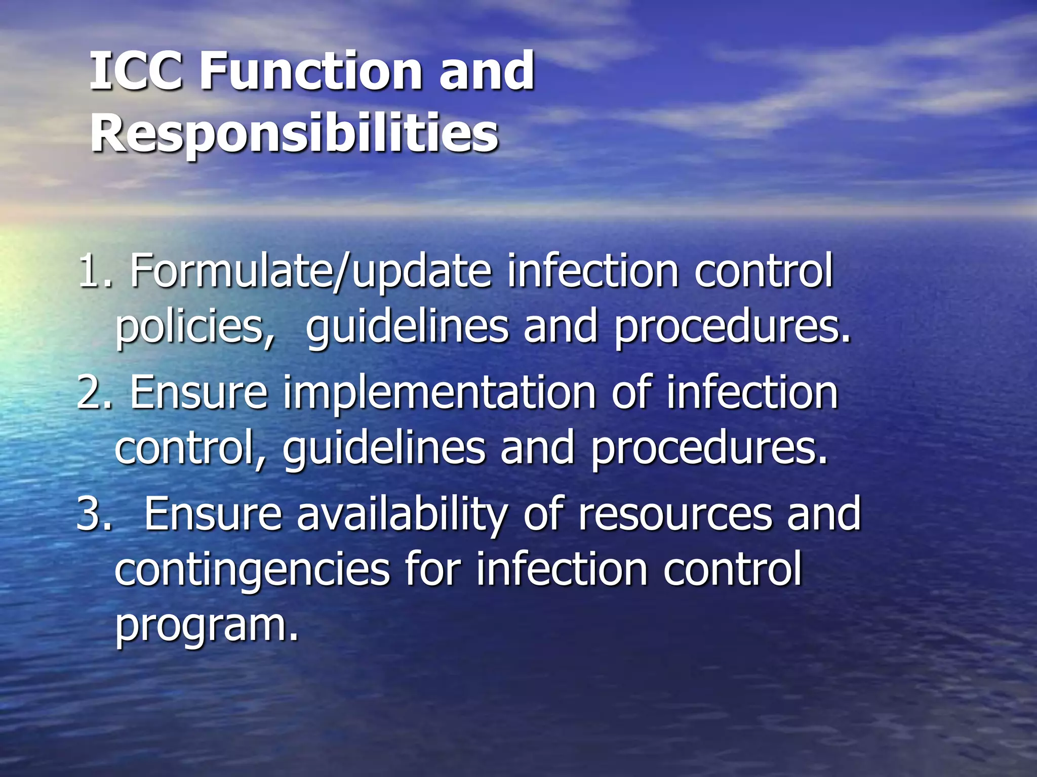 National Standards in Infection Control for Healthcare Facilities | PDF