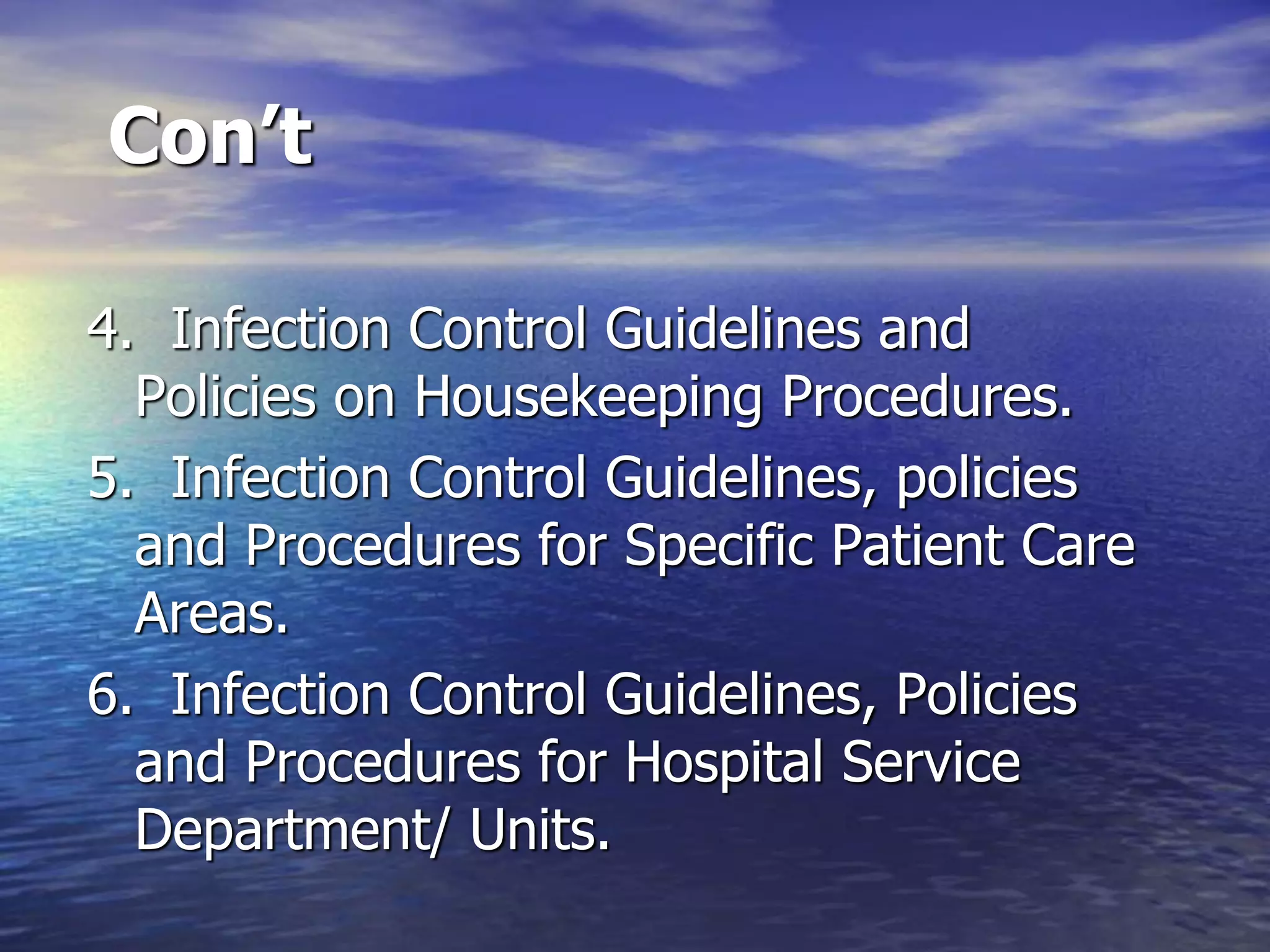 National Standards in Infection Control for Healthcare Facilities | PDF