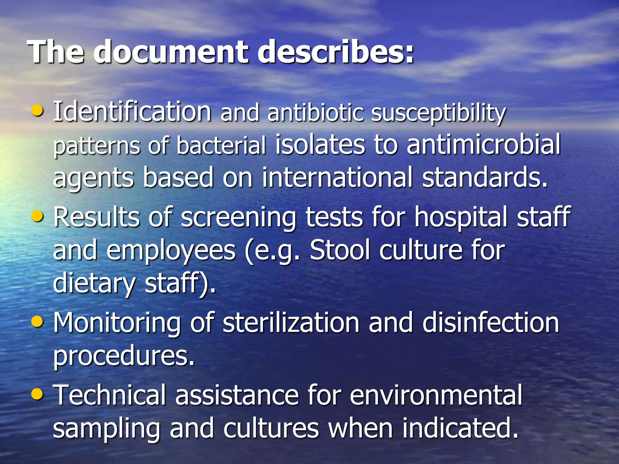National Standards in Infection Control for Healthcare Facilities | PDF