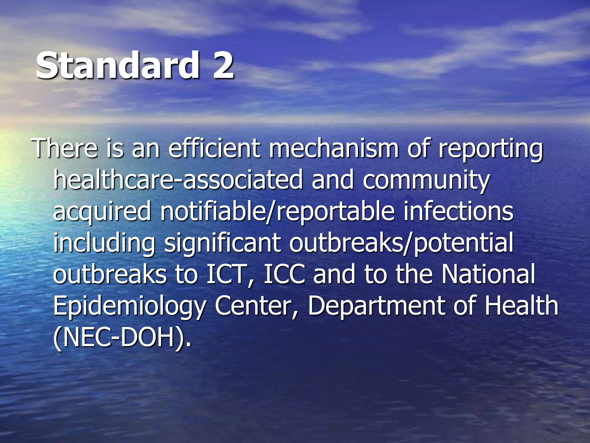National Standards in Infection Control for Healthcare Facilities | PDF