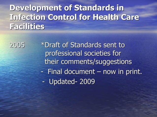 National Standards in Infection Control for Healthcare Facilities | PDF ...