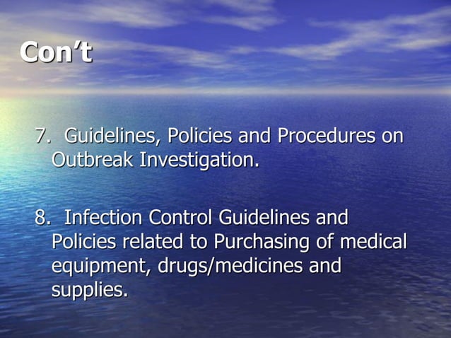 National Standards in Infection Control for Healthcare Facilities | PDF ...