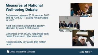 National Statistician Launch: Measures of National Well-being ...