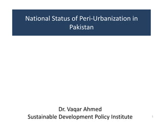 Urbanization in Pakistan | PPTX