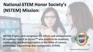 National STEM Honor Society Overview Presentation | PPTX | Secondary ...