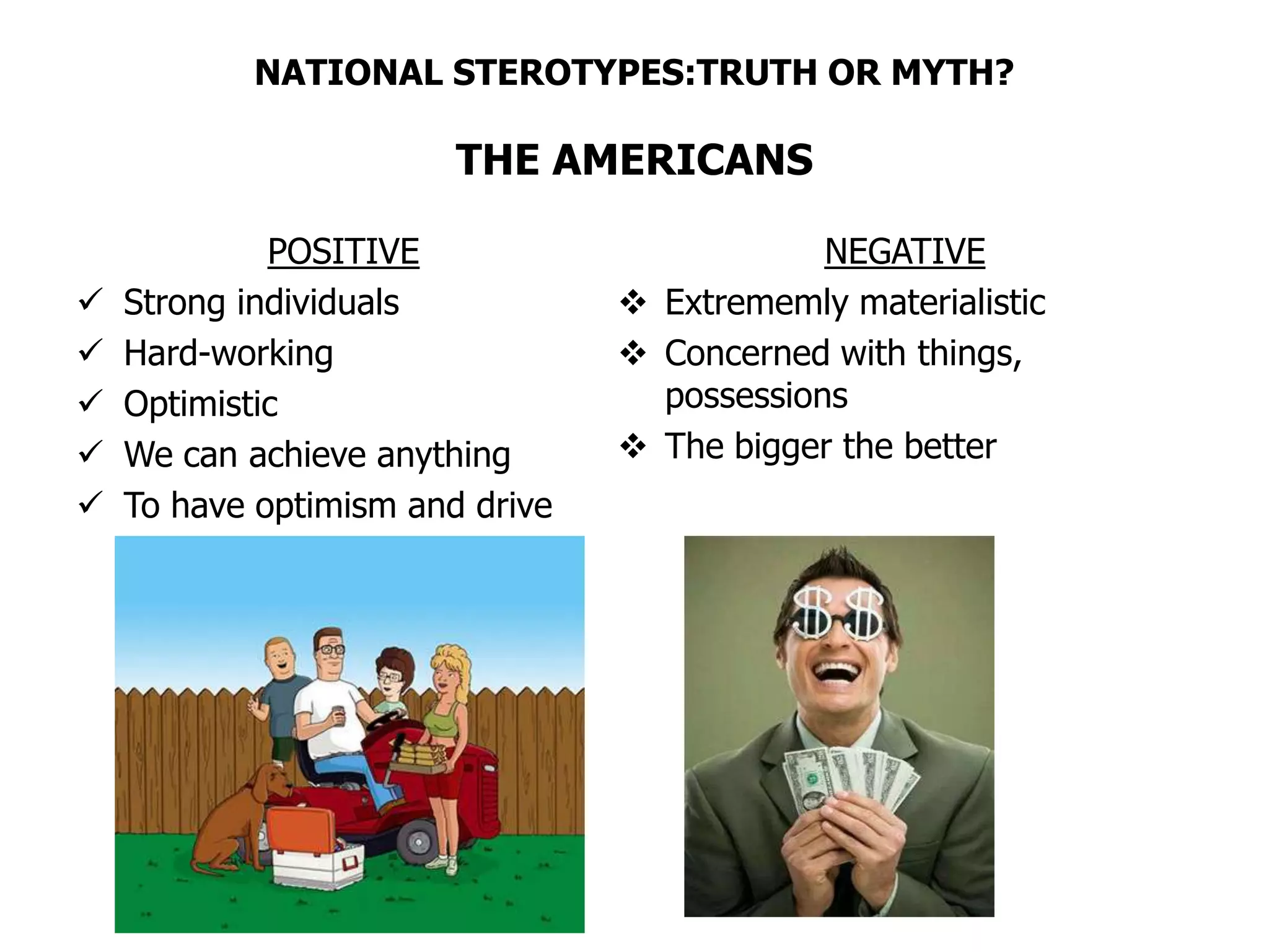 National sterotypes | PPTX