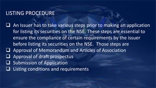 National stock exchange (nse) | PPTX | Stocks and Bonds | Personal ...