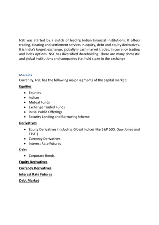 National stock exchange of india | PDF