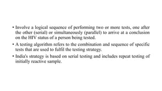 National strategies and algorithms for HIV | PPTX