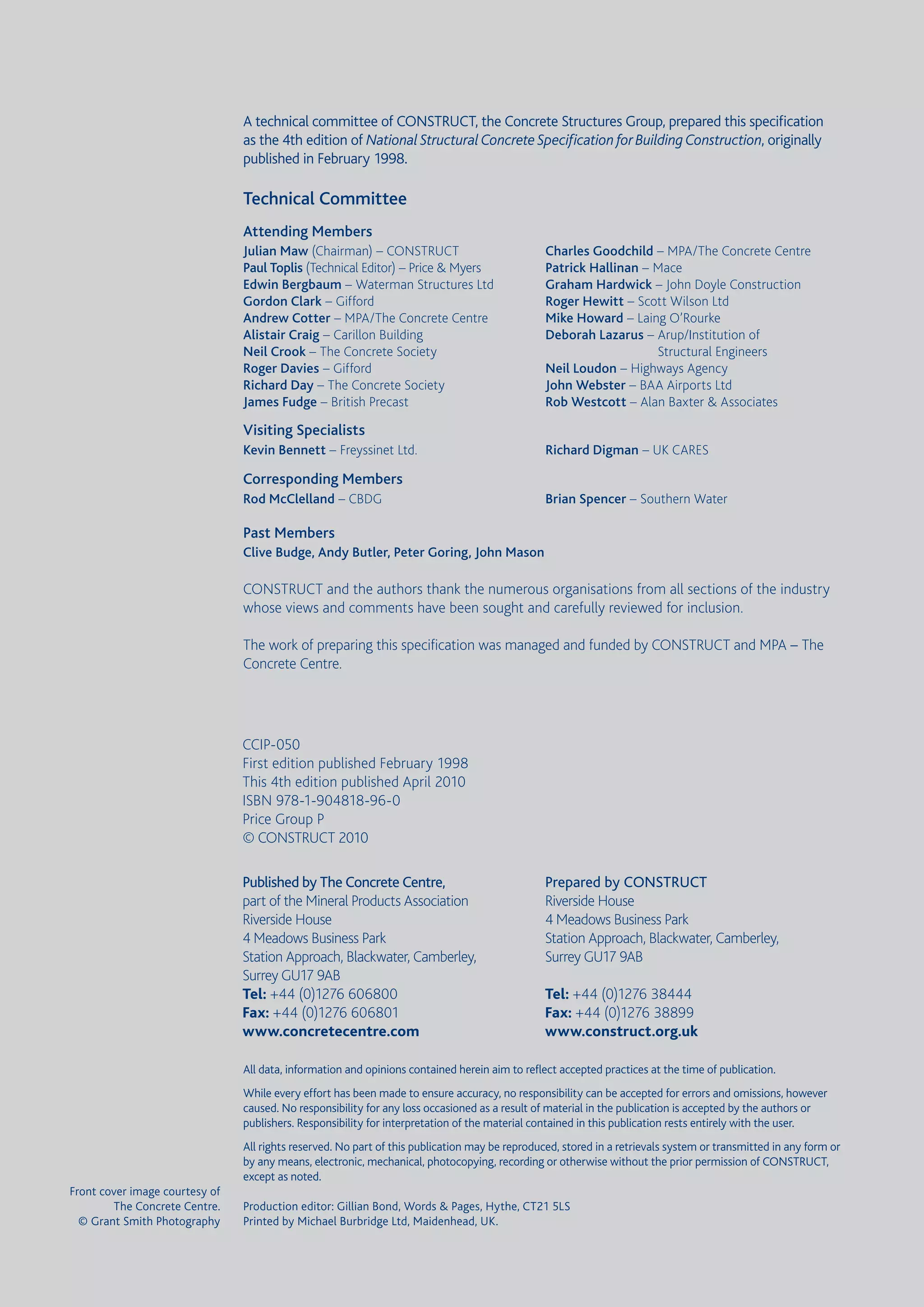 National Structural Concrete Specification For Building Construction Pdf