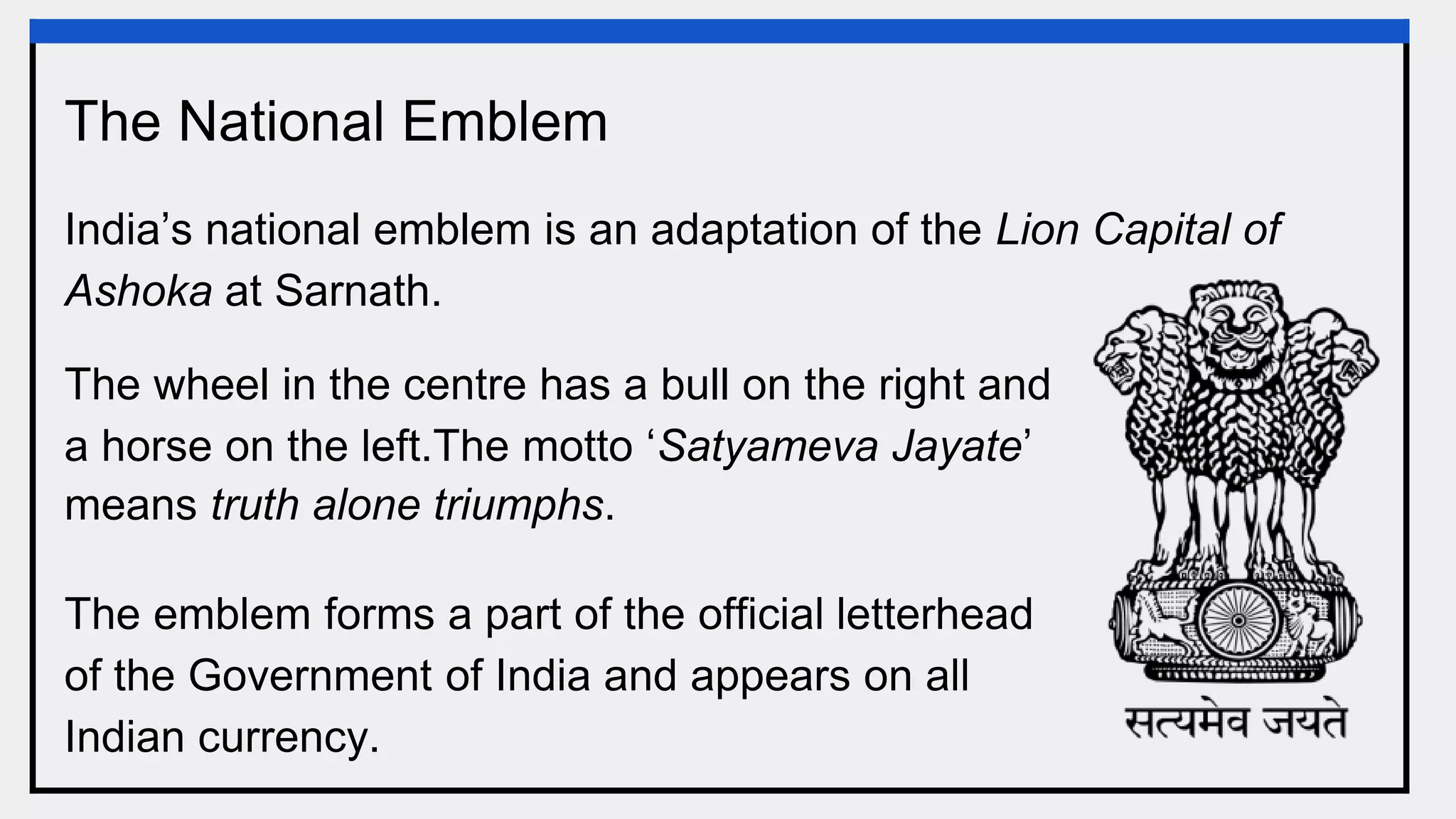 National Symbols of India | PPTX