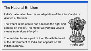 National Symbols of India | PPTX