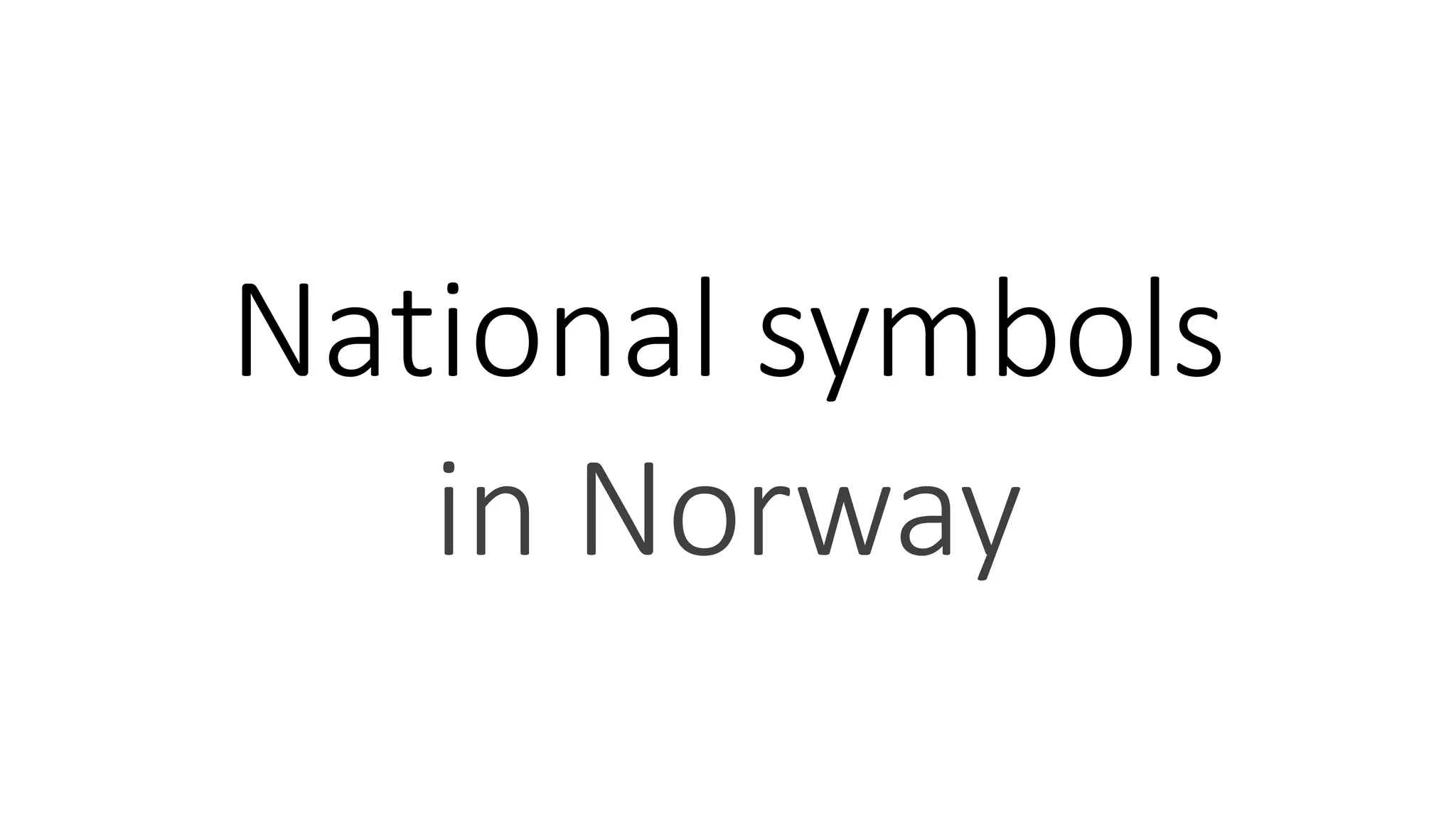 National symbols Norway | PPTX