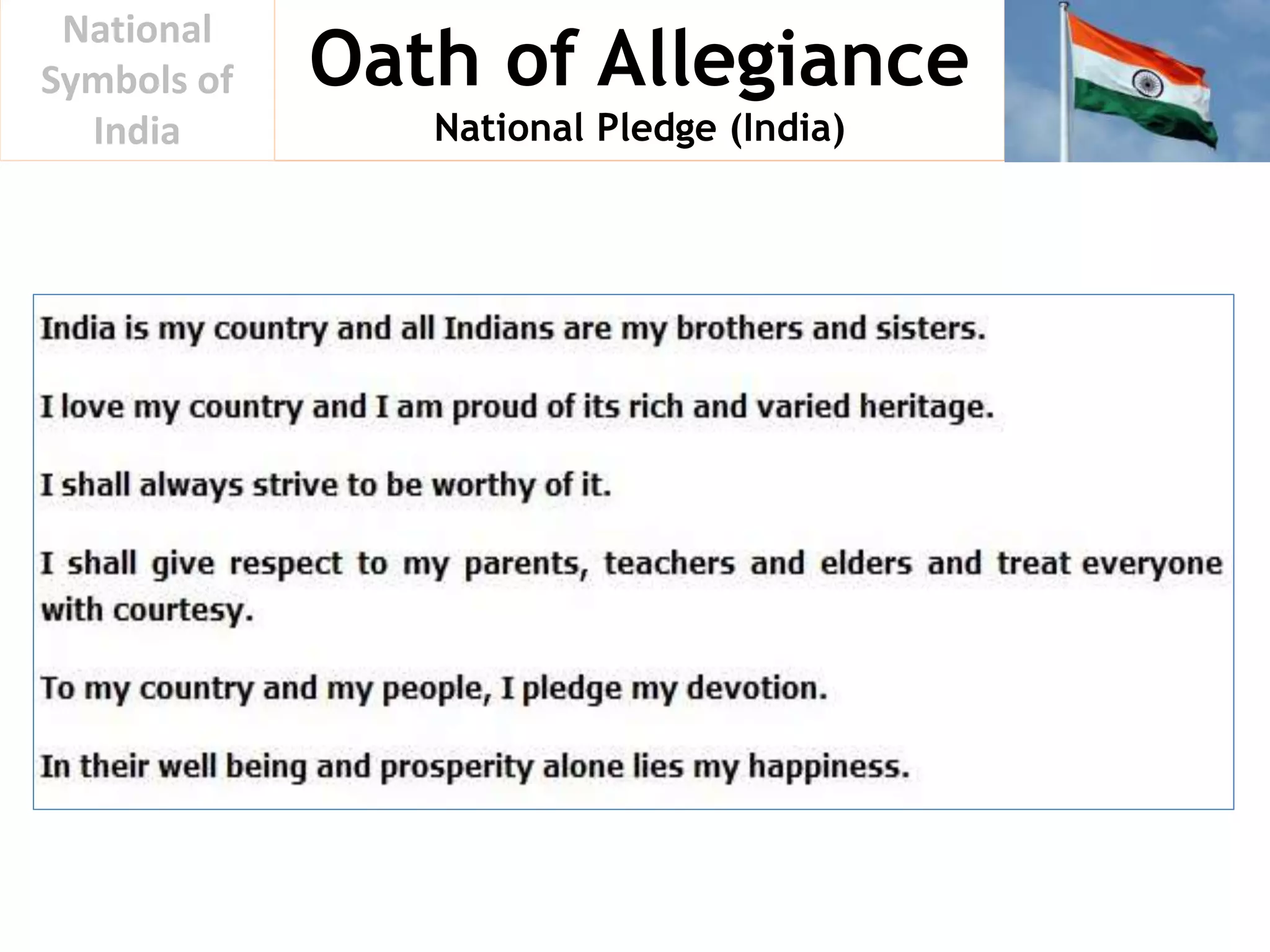 National Symbols of India | PPTX