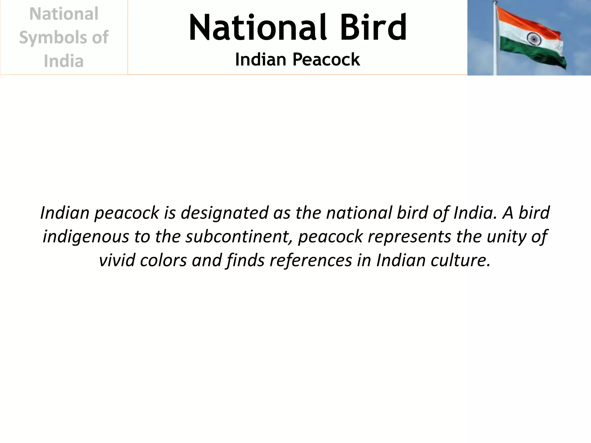 National Symbols of India | PPTX