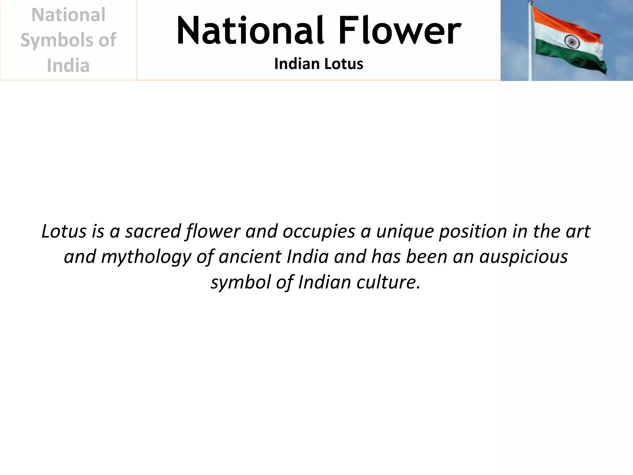 National Symbols of India | PPTX