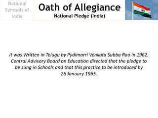 National Symbols of India | PPTX