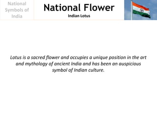 National Symbols of India | PPTX
