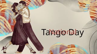 National Tango Day art of template PPT001 | PPTX