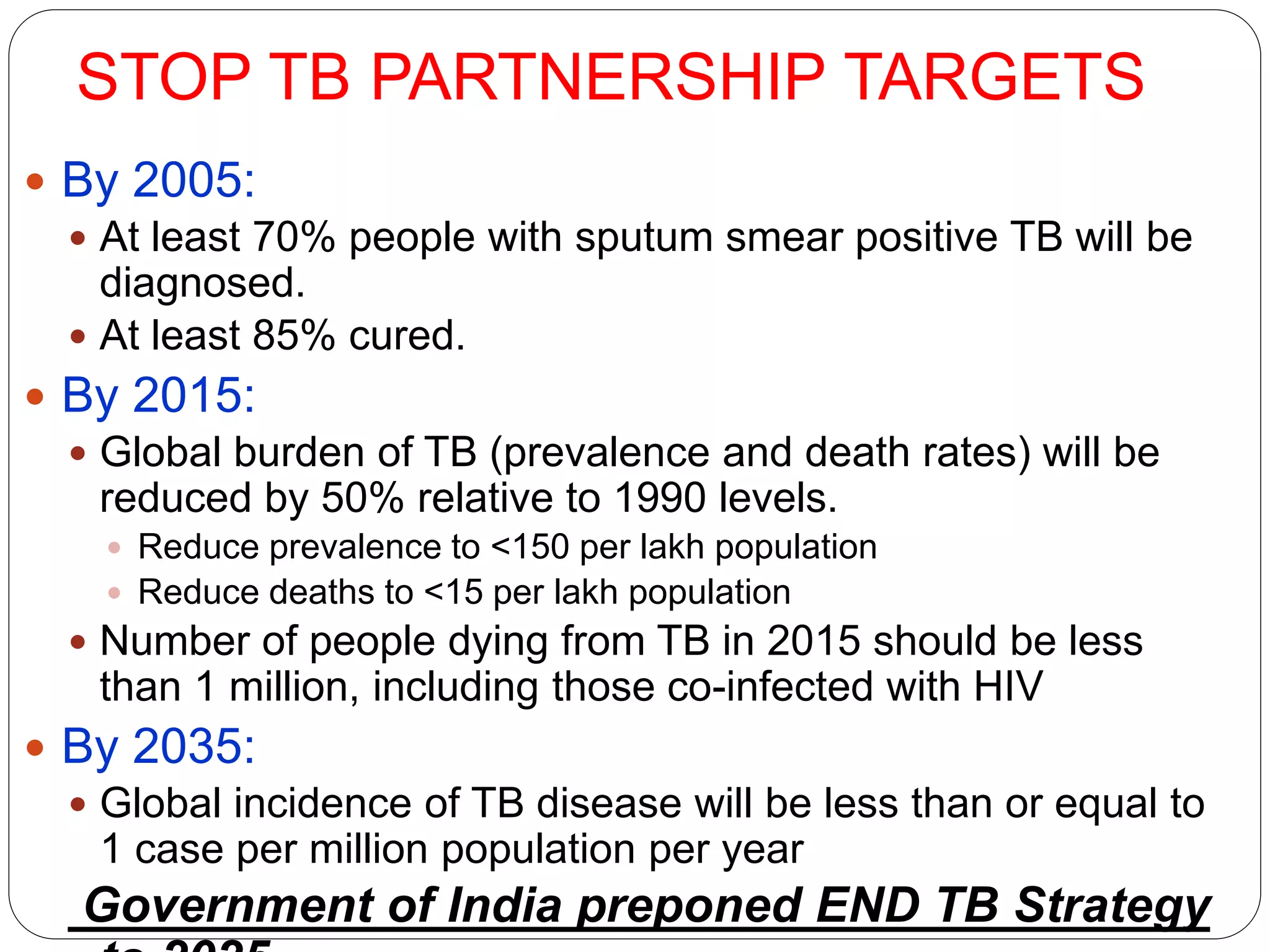 National TB Elimination programme(NTEP) at a glance | PPTX