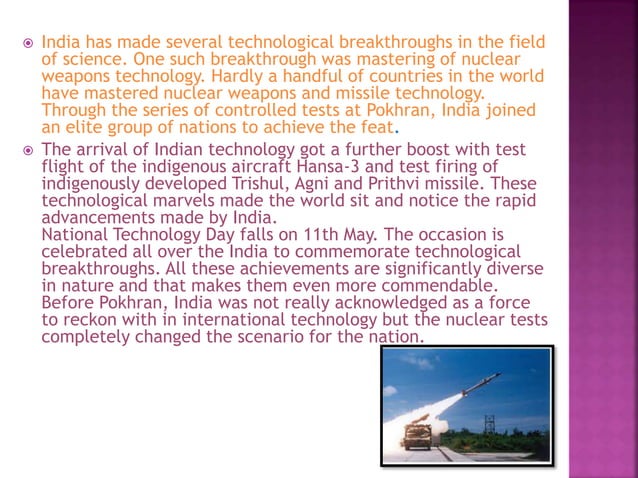 National Technology Day | PPTX