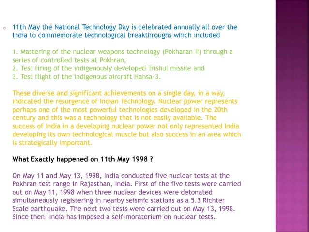 National Technology Day | PPTX