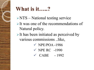 National Testing Service | PPT