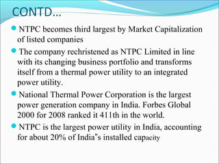 National thermal power corporation ppt | PPT