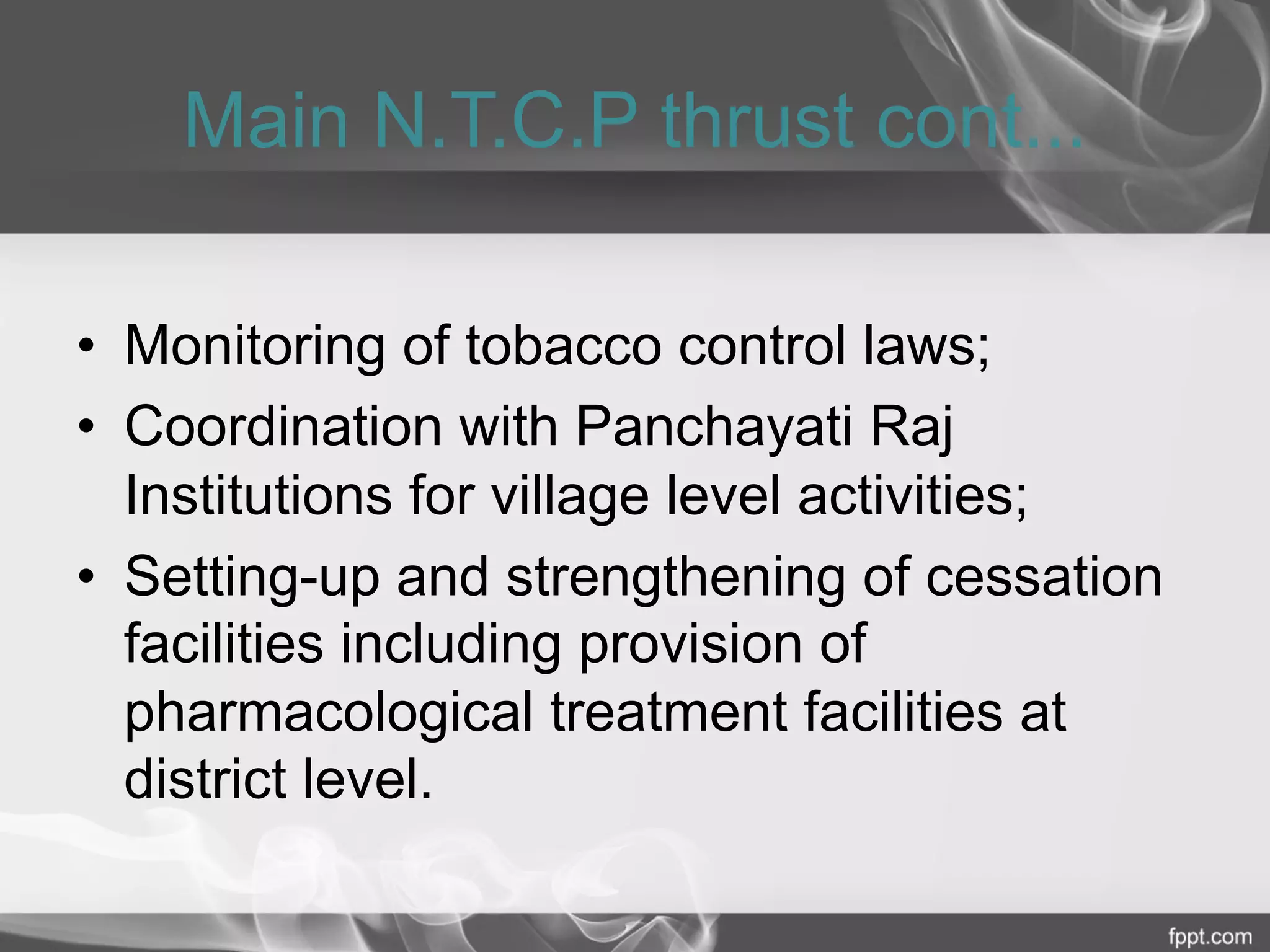 National tobacco control program (ntcp) in india | PDF
