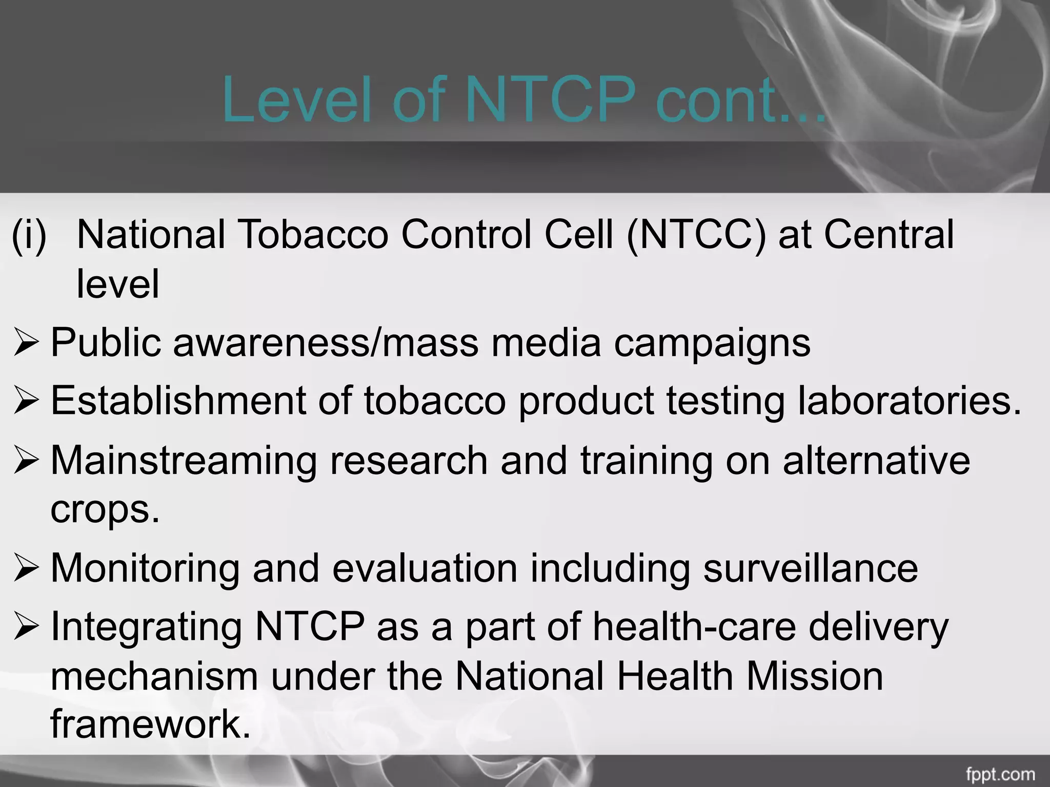National tobacco control program (ntcp) in india | PDF