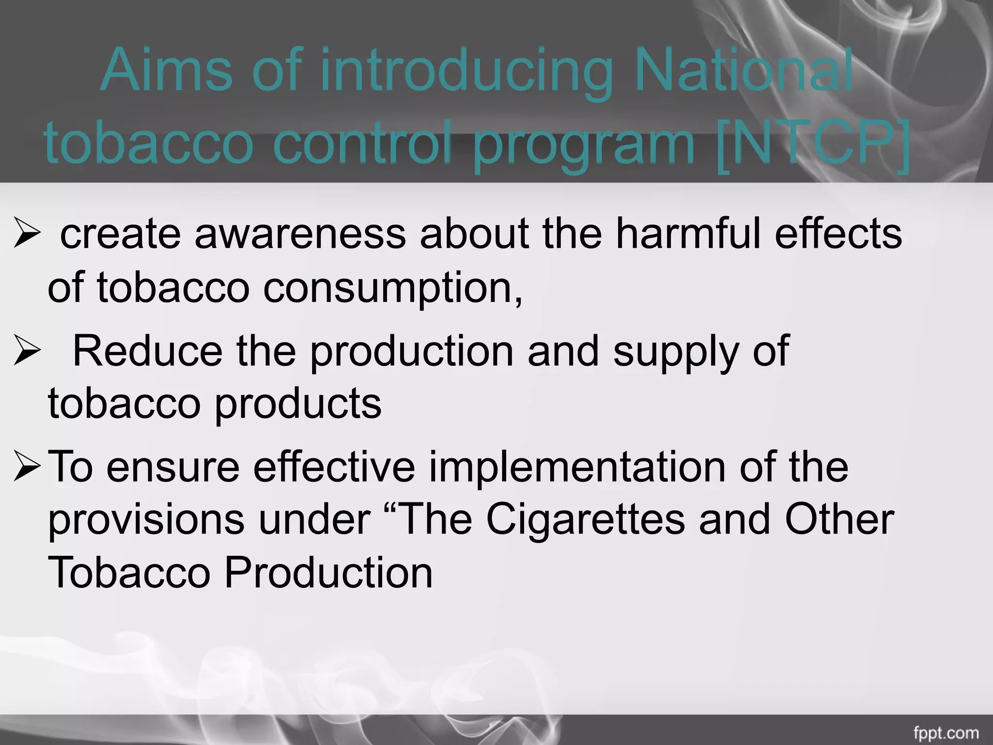 National tobacco control program (ntcp) in india | PDF