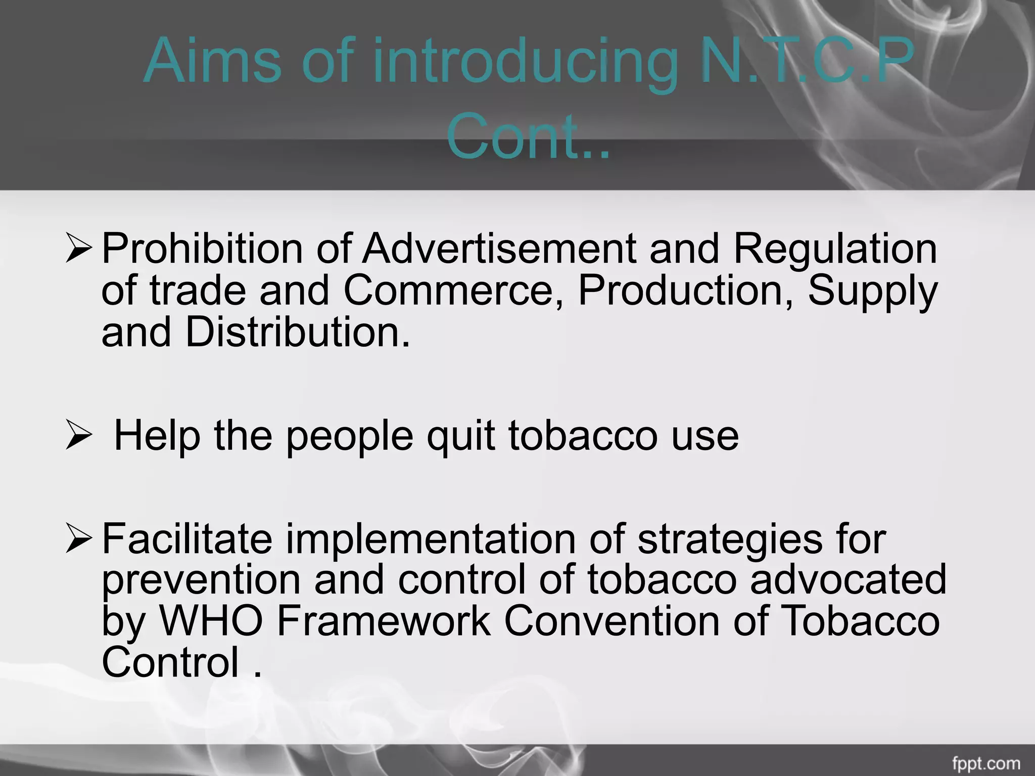 National tobacco control program (ntcp) in india | PDF