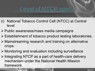 National tobacco control program (ntcp) in india | PDF