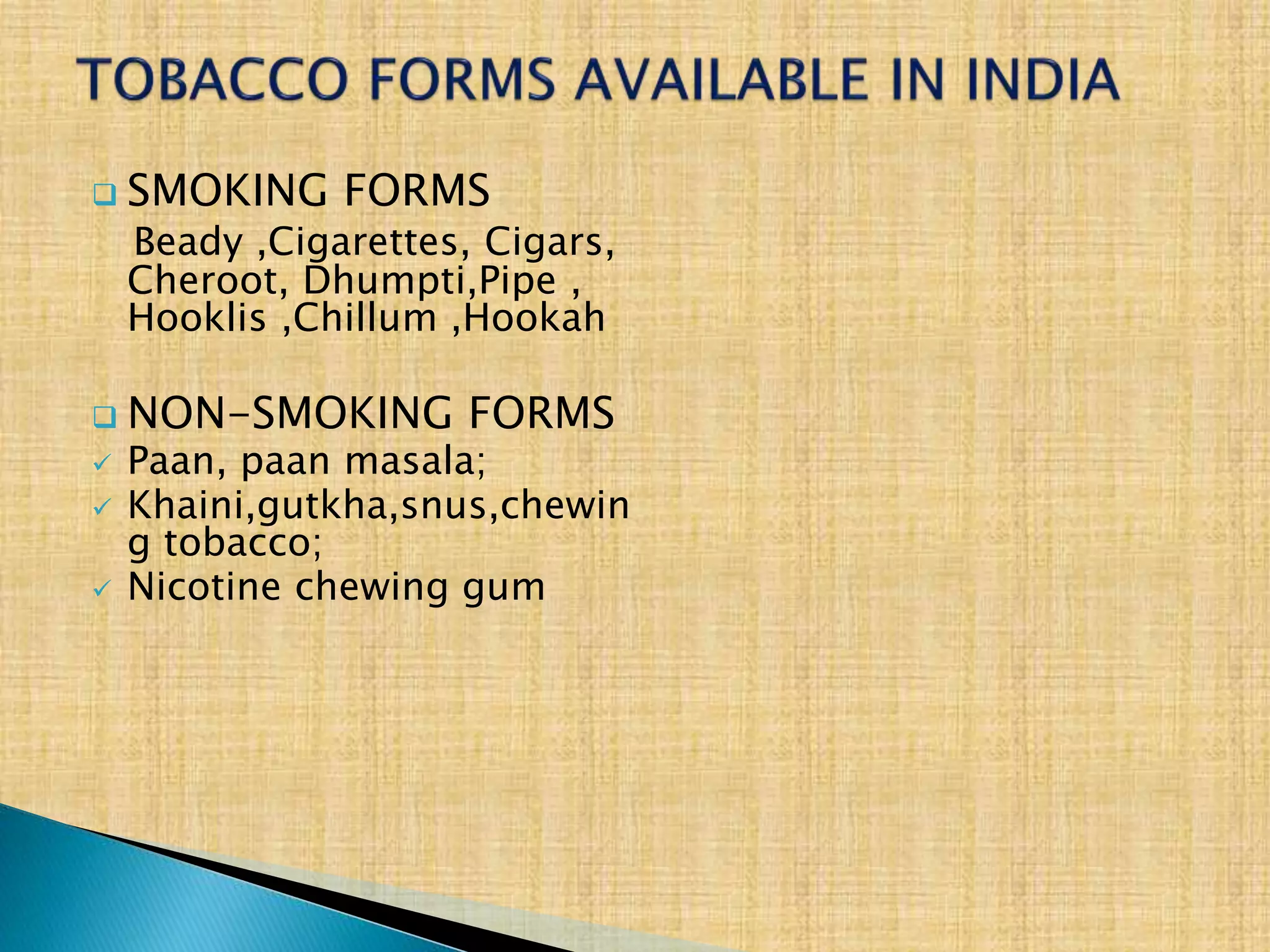National tobbacco control programme | PPTX