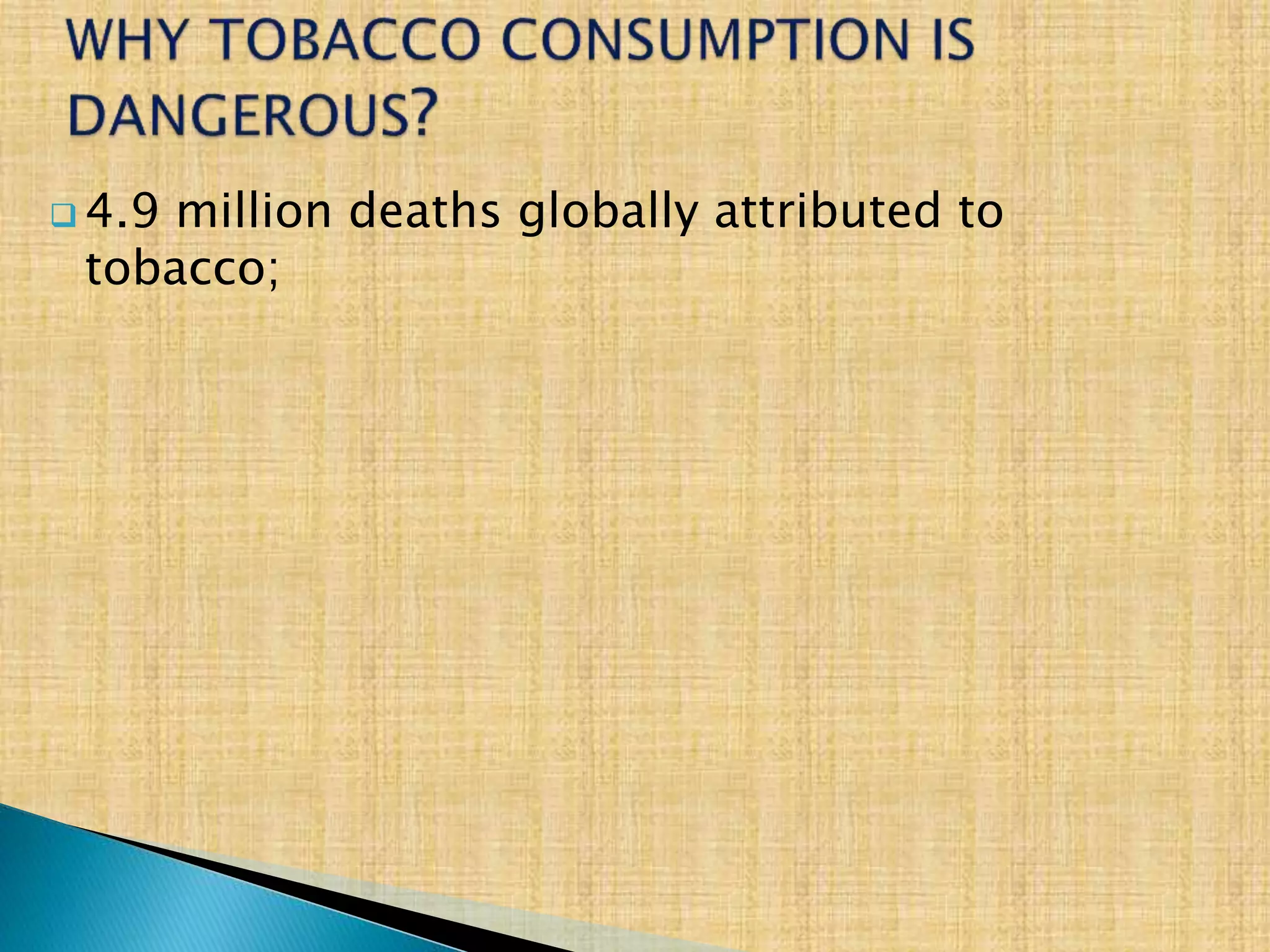 National tobbacco control programme | PPTX