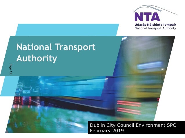 Presentation by National Transport Authority