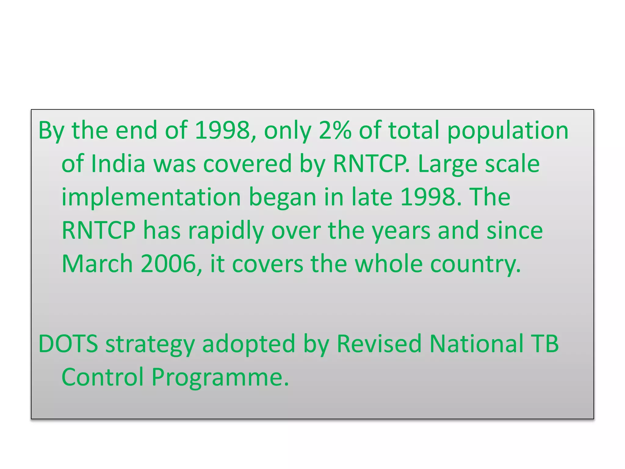 National tuberculosis control programme | PPTX