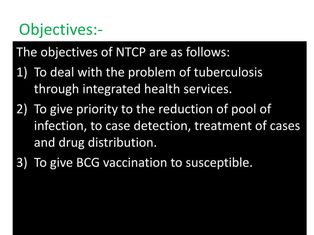 National tuberculosis control programme | PPTX