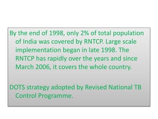 National tuberculosis control programme | PPTX